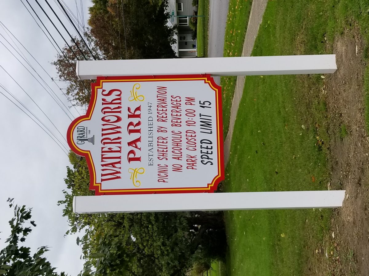 Waterworks Park Sign - Greater Erie Regional Trails
